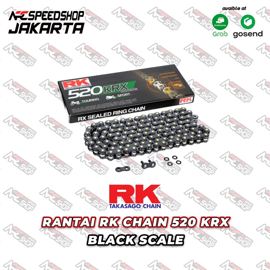 Jual Rantai RK Chain KRX Black Gold EK SRX 520 120L ZX25 Ninja R25 ...