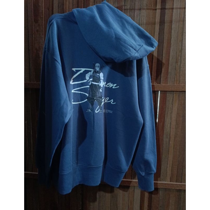 Jual Hoodie Anime demon slayer biru M (like new) | Shopee Indonesia