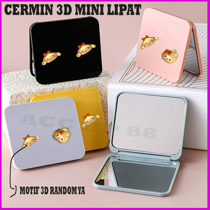 Jual Acchp Cermin Lipat Mini 3D Boneka Timbul Model Segiempat 2 Sisi ...