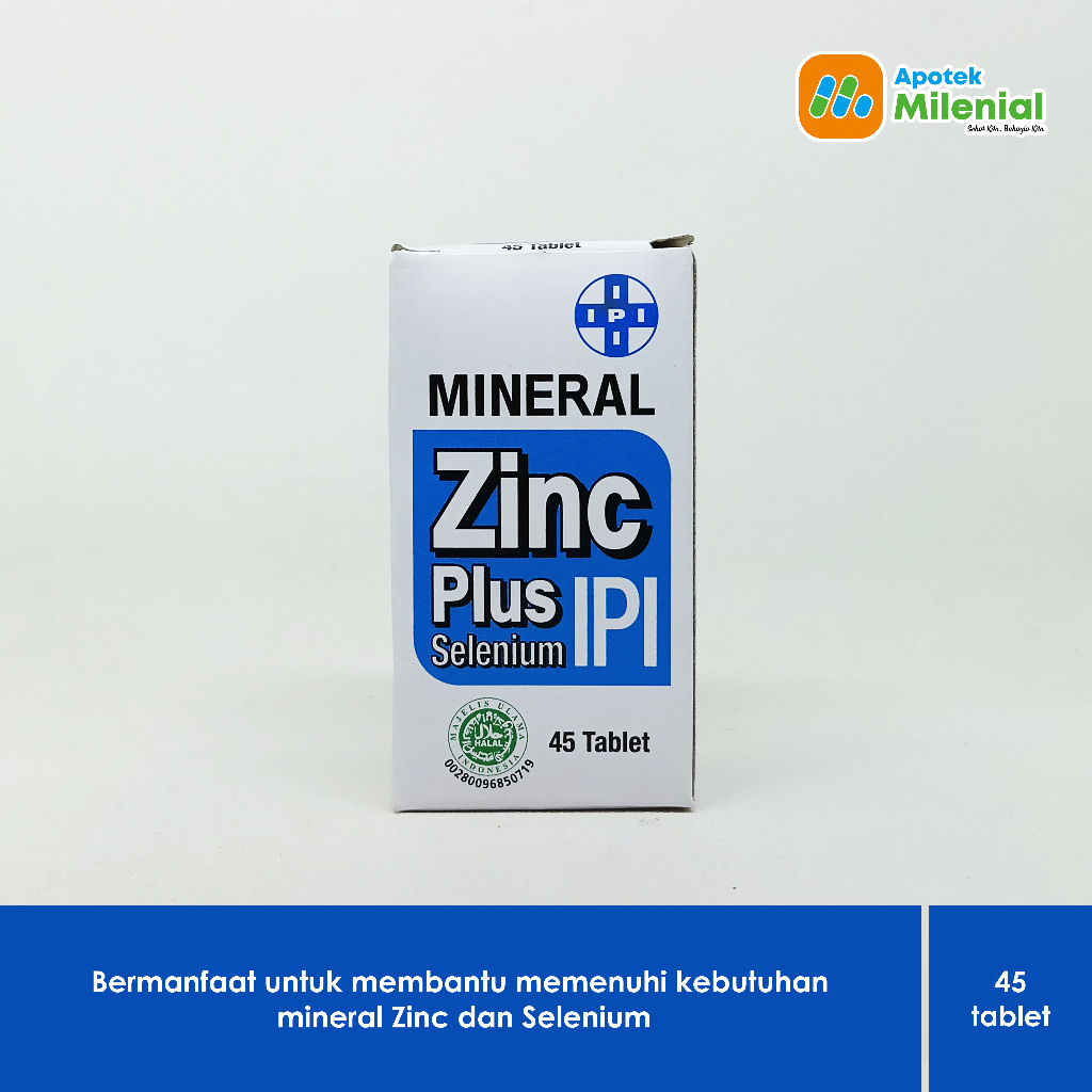 Jual Vitamin Mineral Zinc Plus Selenium IPI 45 Tablet | Shopee Indonesia