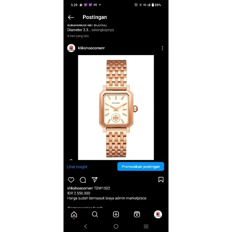 Jual tory burch watch tbw1502 | Shopee Indonesia