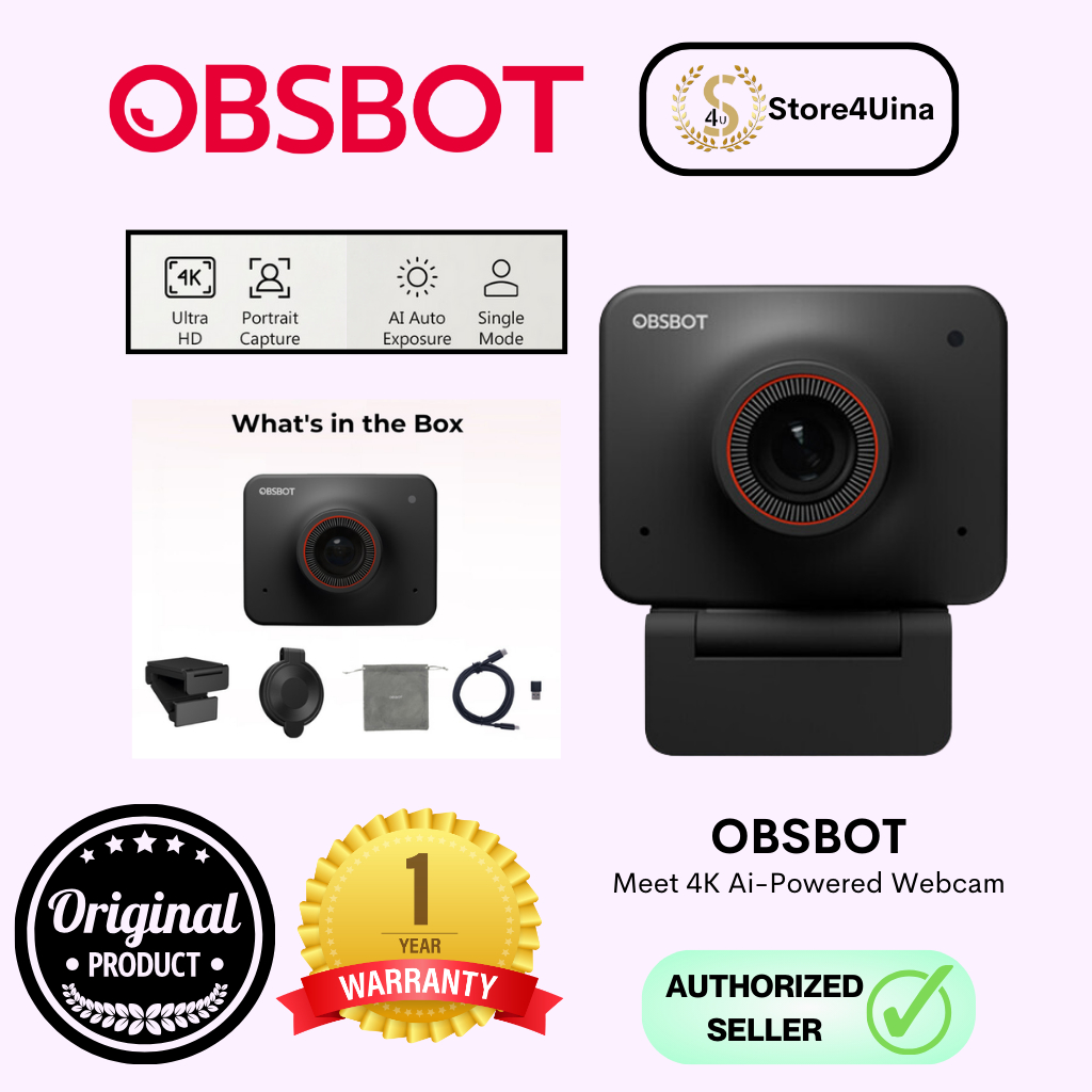 Jual OBSBOT Meet 4K AI-Powered 4K Webcam | Shopee Indonesia