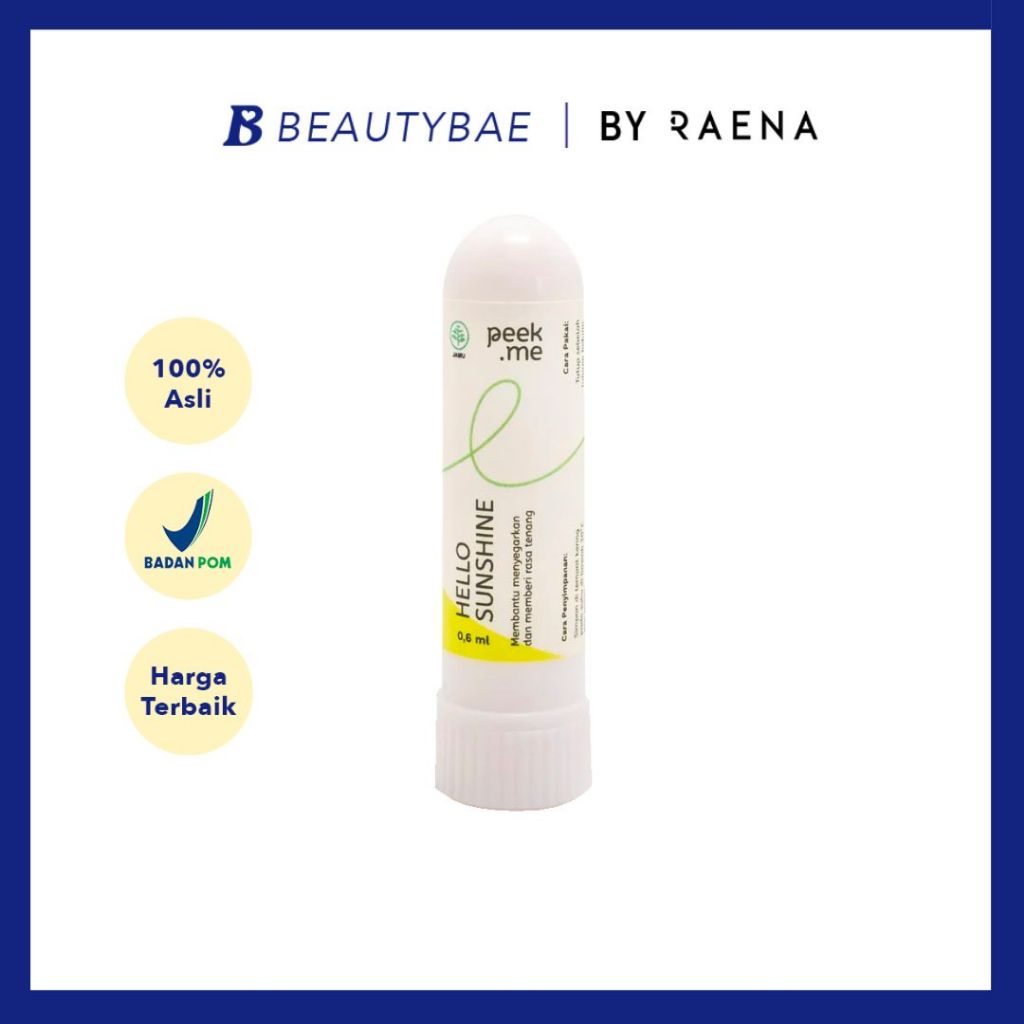 Jual Peek Me Naturals Inhaler Hello Sunshine | 0.6 ml | Shopee Indonesia