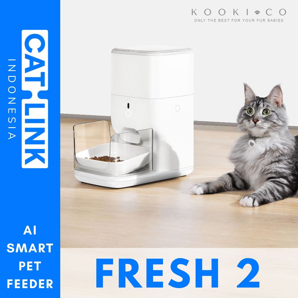 Jual CATLINK - Fresh 2 AI Smart Pet Feeder / Tempat Makan Otomatis Hewan / Auto Feeder / Mangkok ...