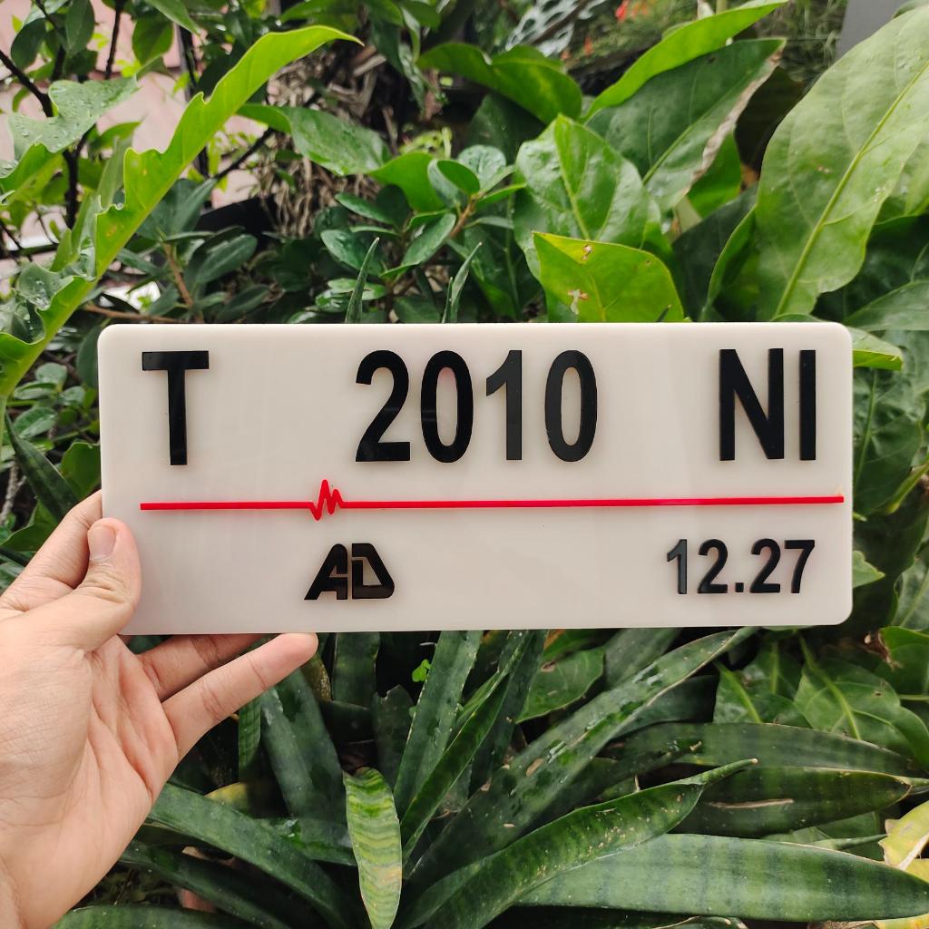 Jual custom plat motor atau mobil 3D, plat motor huruf timbul, plat ...