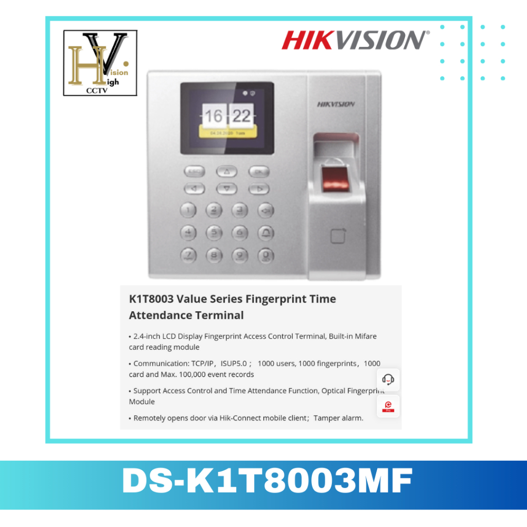 Jual FINGERPRINT HIKVISION DS-K1T8003MF | Shopee Indonesia