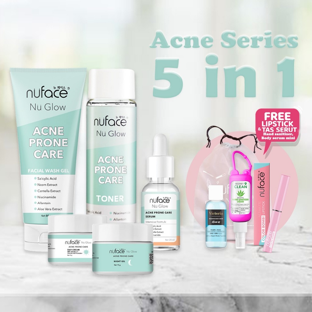 Jual Nuface Skincare Fuji Nuglow Acne Prone Care Package Paket Acne Nu ...