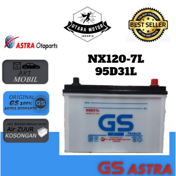 Jual GS Astra Aki Basah Mobil PREMIUM 95D31L NX120-7L 12V 80Ah Isuzu Innova | Shopee Indonesia