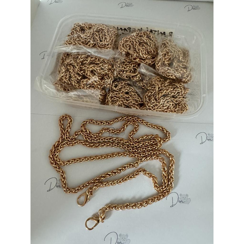 Jual Tali tas rantai kepang besi berat + cantolan kokot ( 40CM -60 cm -120 cm) | Shopee Indonesia
