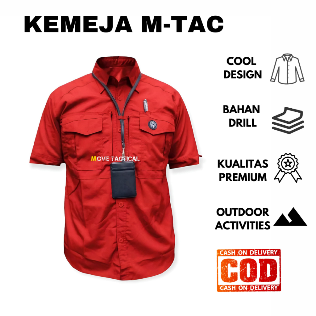 Jual Kemeja Tactical M-tac Lengan Pendek - Bahan American Drill ...