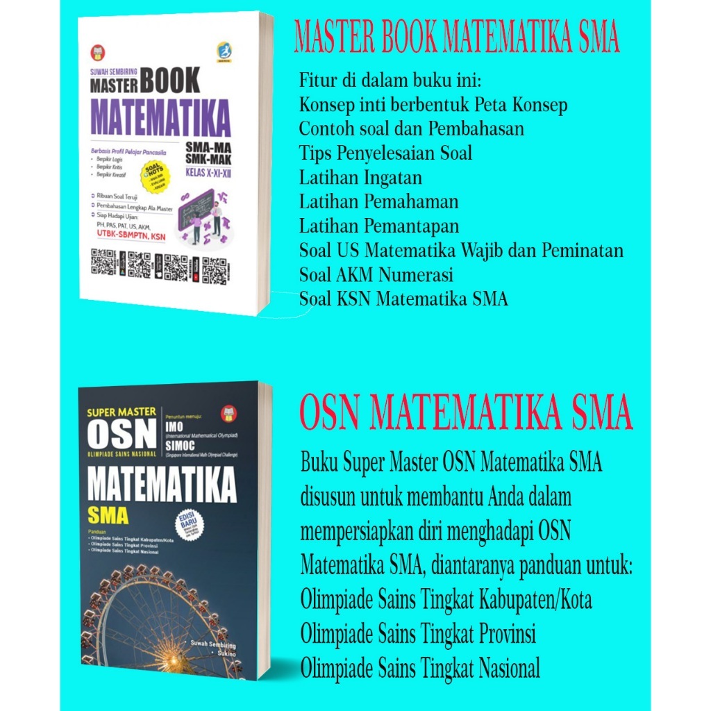 Jual BUKU MASTER BOOK MATEMATIKA SMA-SUPER MASTER OSN MATEMATIKA SMA | Shopee Indonesia