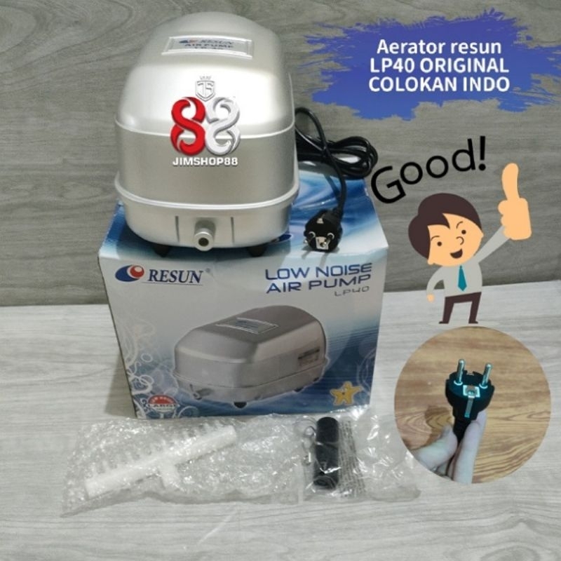 Jual mesin airpump pompa udara aerator resun LP 40 original colokan ...
