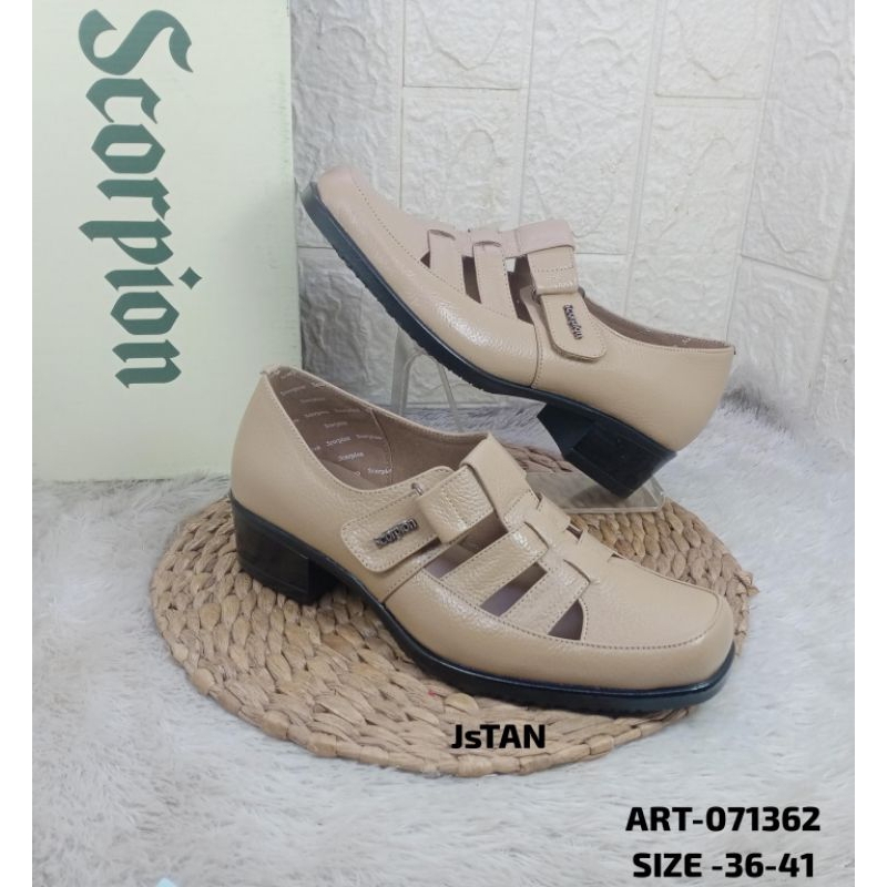 Jual SEPATU KULIT ASLI WANITA KERJA FORMAL SCORPION 071362 | Shopee ...