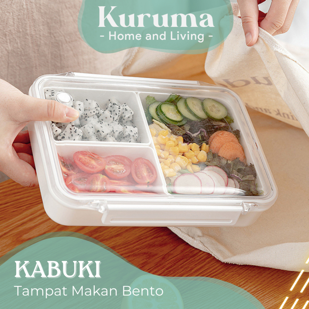 Jual KURUMA KABUKI Kotak Set Bekal Mudah Lunch Box Makan Minimalis ...