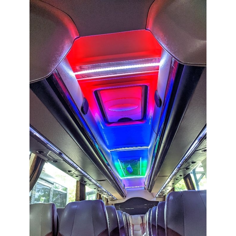 Jual Paket Lampu Interior Pelangi Plafon Bis RGB Lampu Dugem Bus Plafon ...