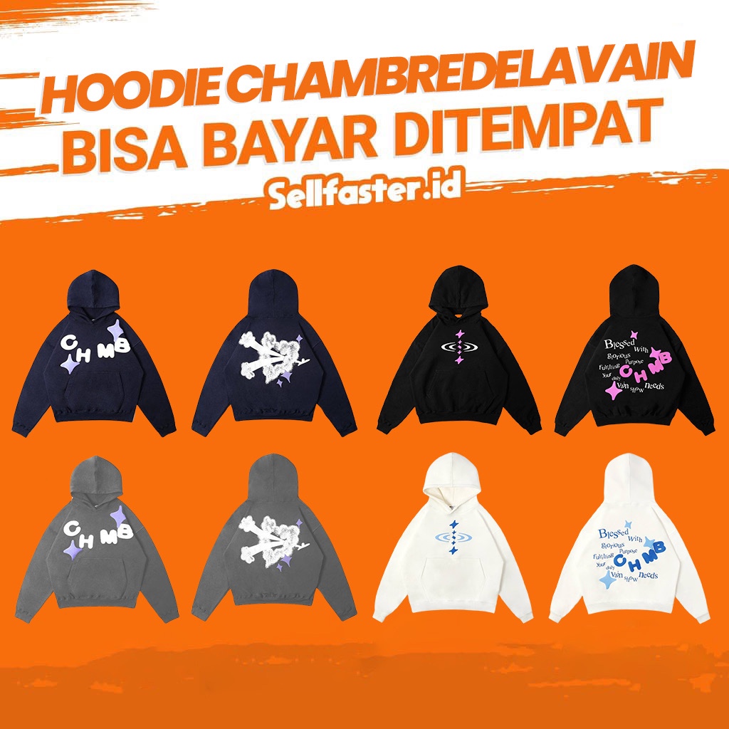 Jual [ORIGINAL] Chambredelavain Boxy Hoodie Grey / Boxy Hoodie Navy ...