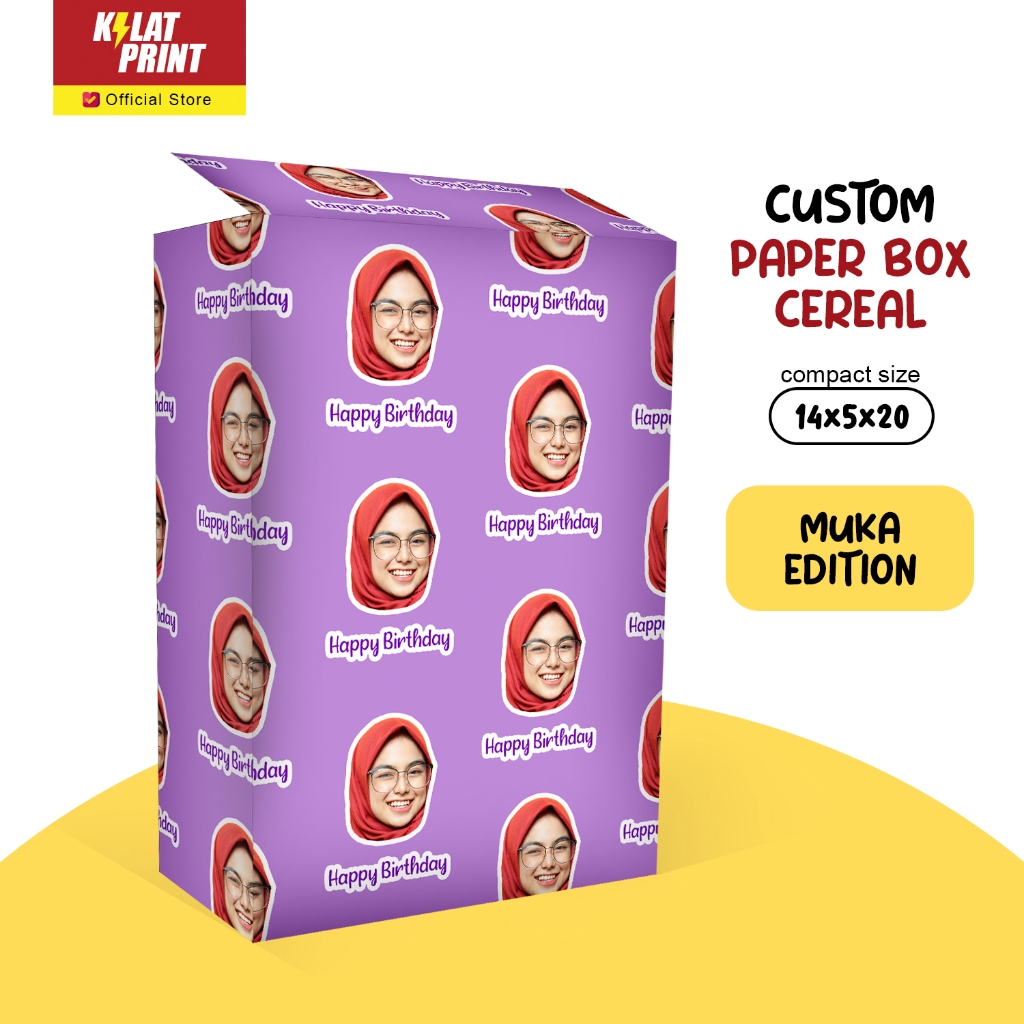 Jual Gift Box Custom Cereal Kado Muka Pattern | Shopee Indonesia