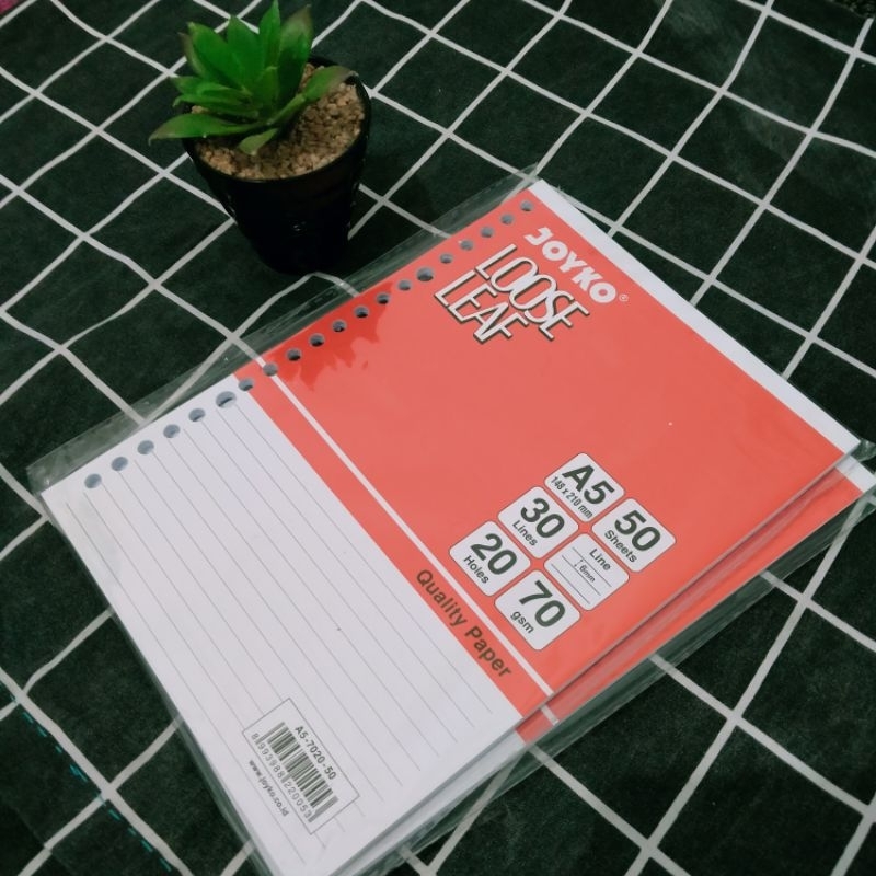 Jual isi binder | A5 | joyko | isi 50 lembar | ruled/garis | Shopee ...