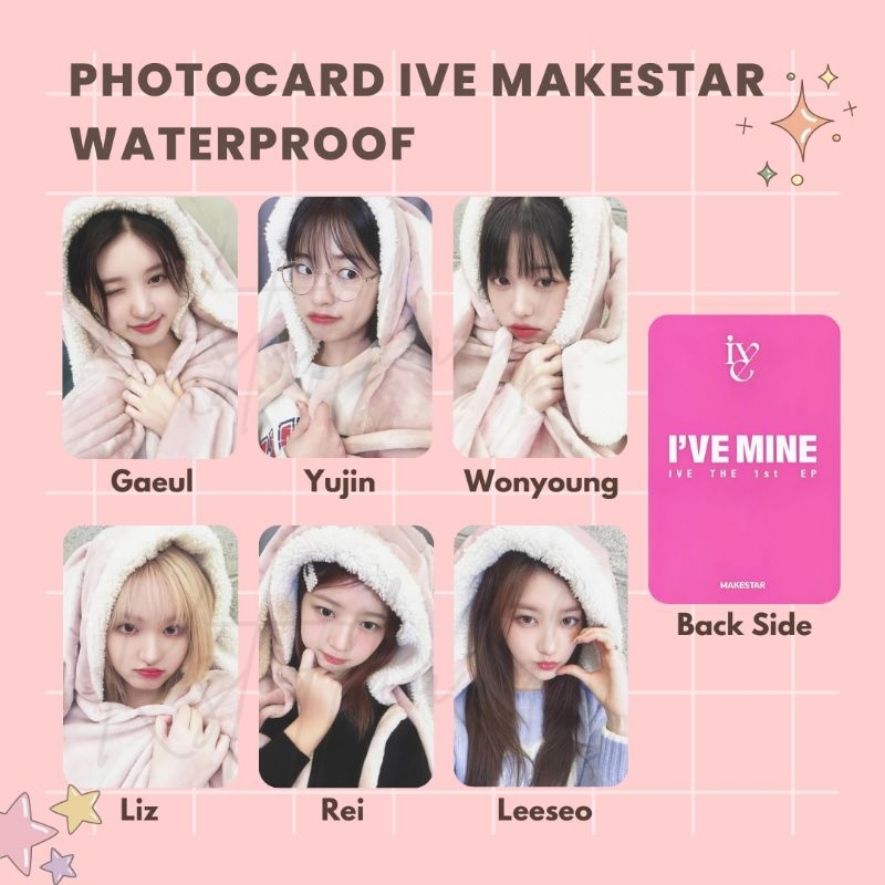 Jual Photocard Ive Makestar unofficial anti air waterproof premium bisa COD | Shopee Indonesia
