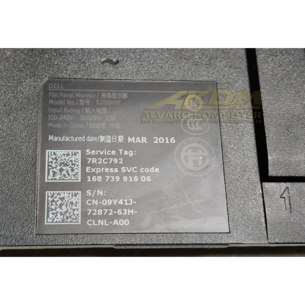 Jual Mesin psu dan Mainboard Monitor Led DELL 20 INCH E2016HV WIDE ...