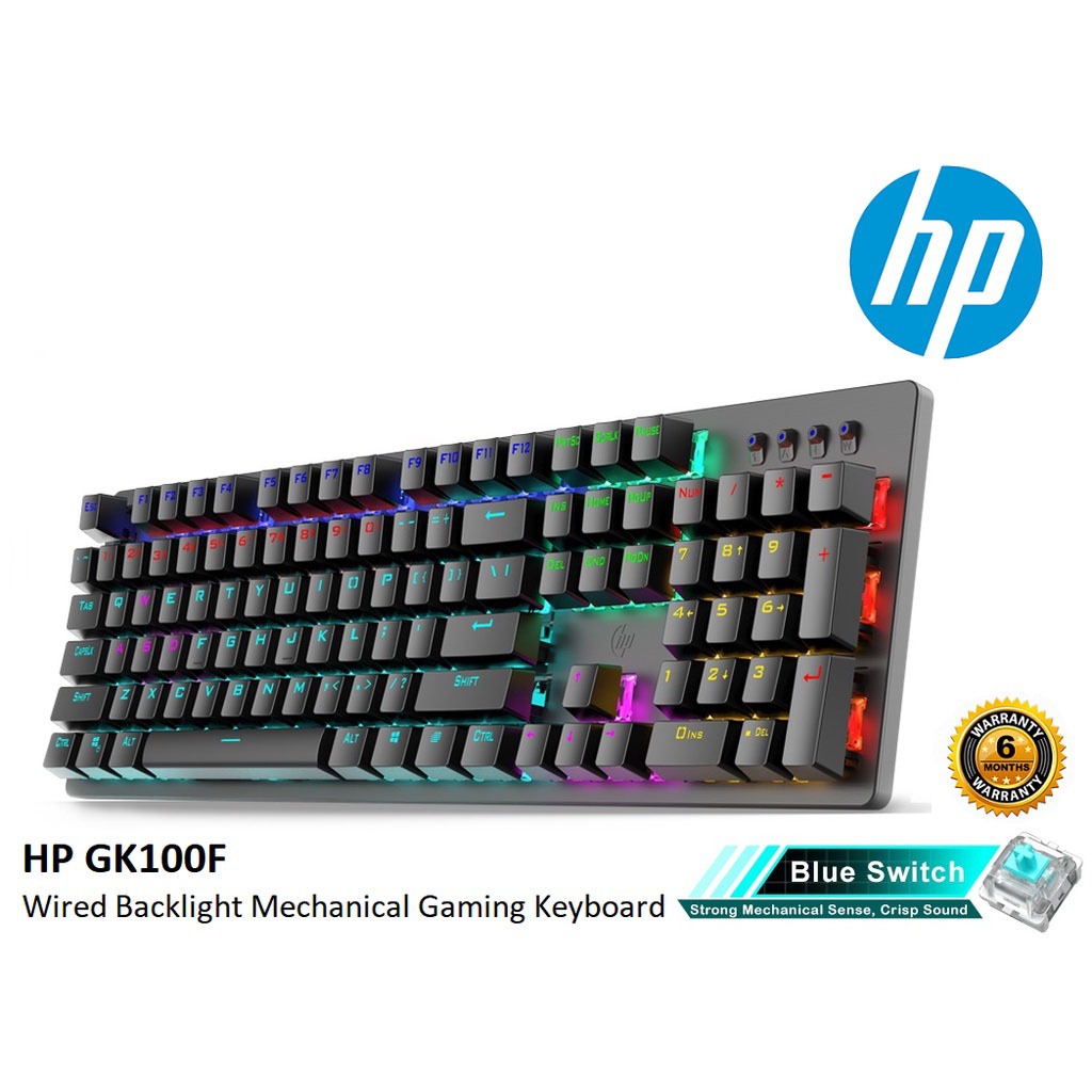 Jual Keyboard Gaming True Mechanical HP GK100F | RGB Blue Switch ...