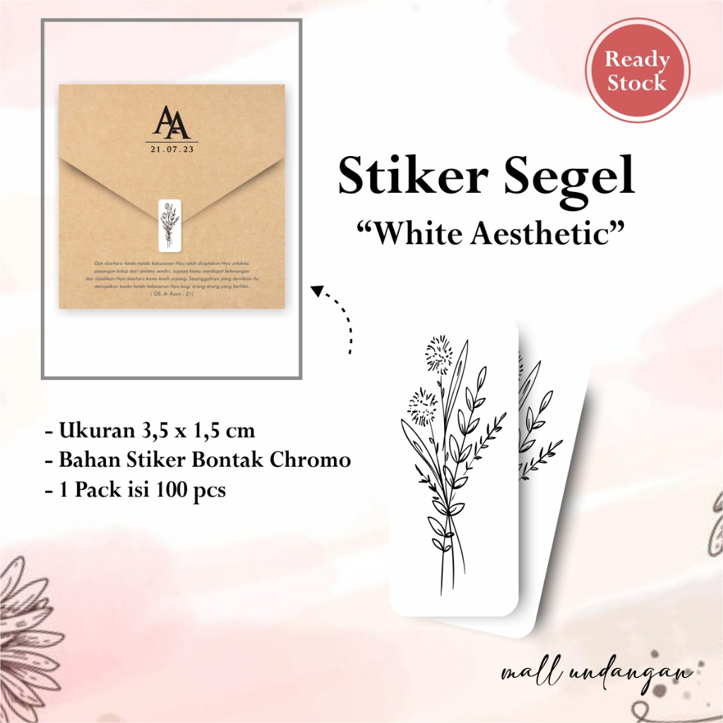 Jual [100 PCS] STIKER SEGEL UNDANGAN PERNIKAHAN - STIKER SOUVENIR READY ...