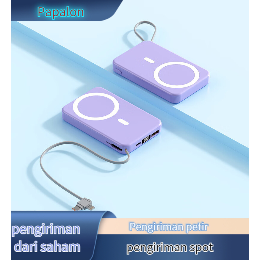 Jual iphone 5000mAh bank daya nirkabel bank day magsafe magnetik ...