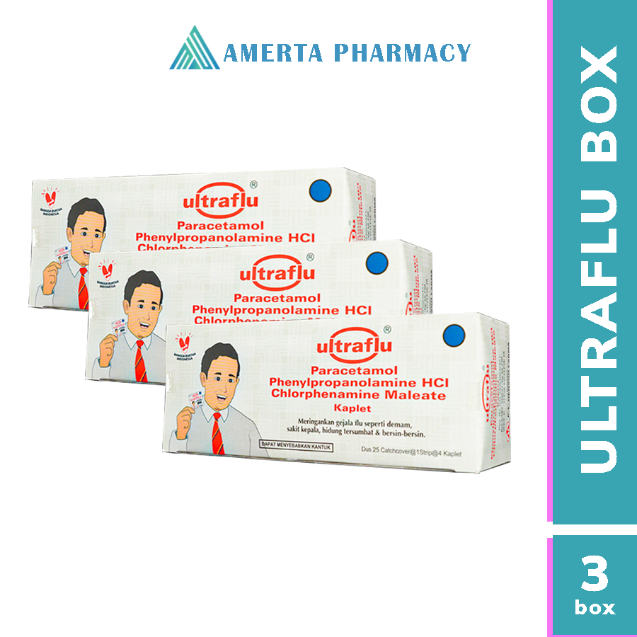 Jual ULTRAFLU Box Isi 25 Strip Obat Flu 3 Box | Shopee Indonesia