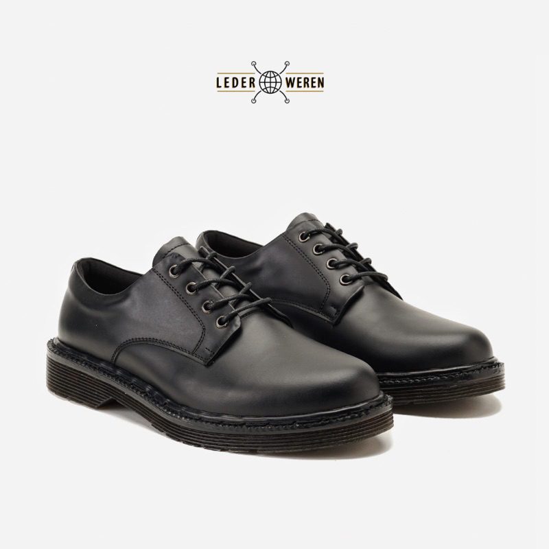 Jual Lederweren - Leder Derby 2 Black - Sepatu Derby Kulit Formal Pria ...