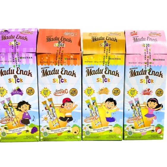 Jual MADU ENAK MADU STICK rasa leci anggur jeruk original isi 20 stick ...