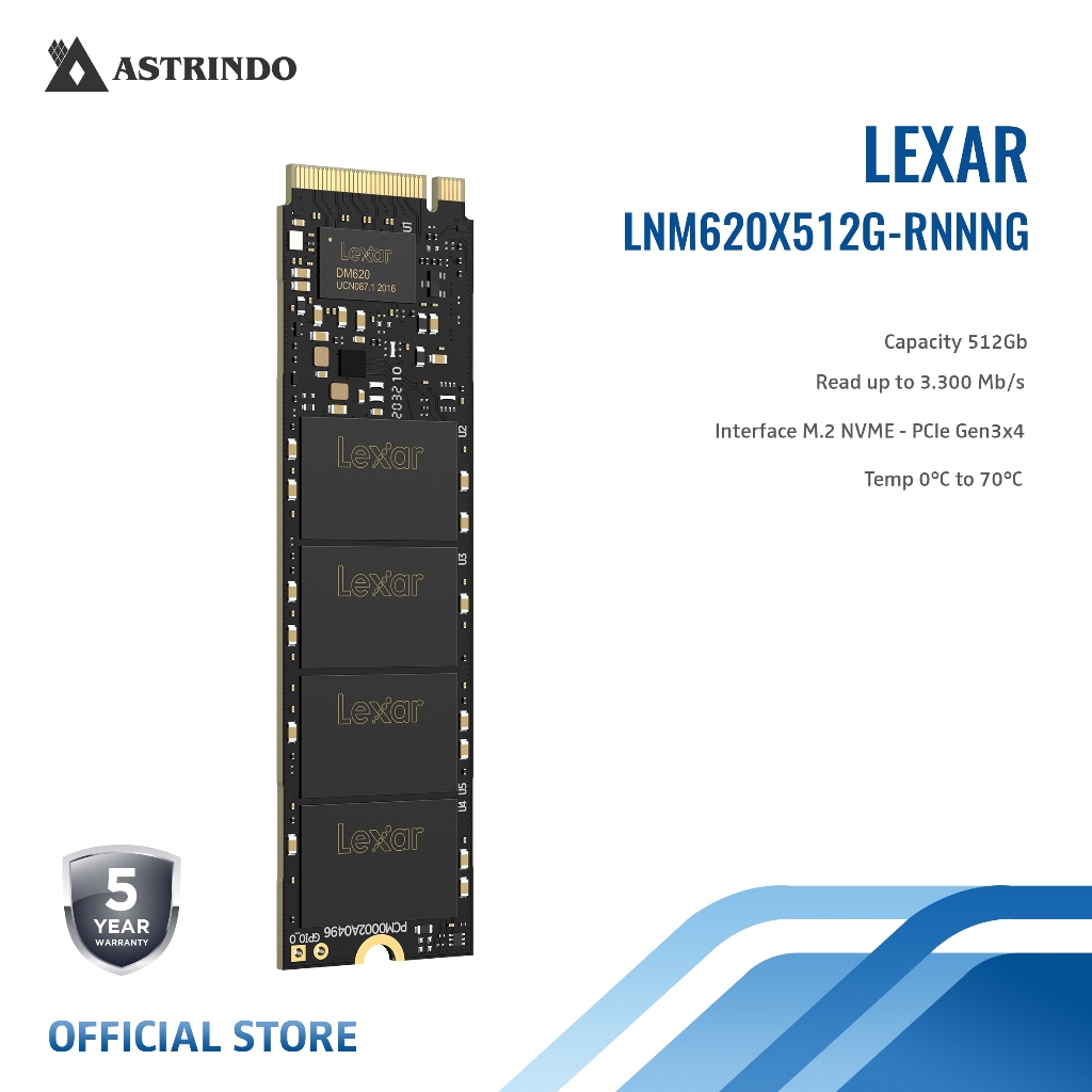 Jual Lexar SSD 512GB NM620 M.2 2280 NVMe (LNM620X512G-RNNNG) | Shopee ...