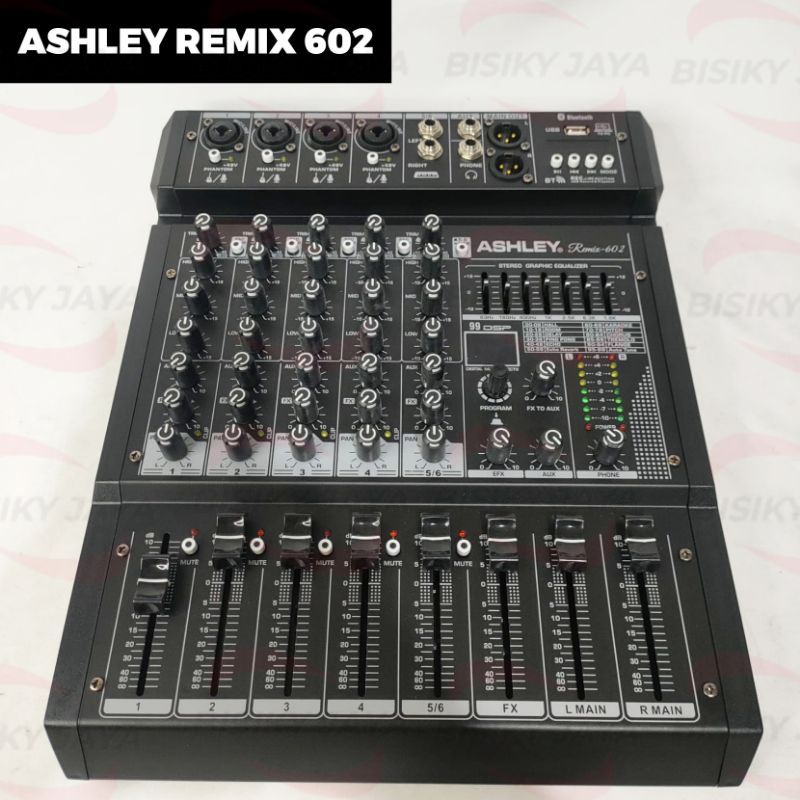 Jual Mixer 6 Channel Ashley Remix 602 USB Bluetooth PC Soundcard | Shopee Indonesia