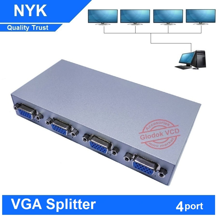 Jual Vga Splitter 4 Port Vga Spliter 1 X 4 Nyk Shopee Indonesia