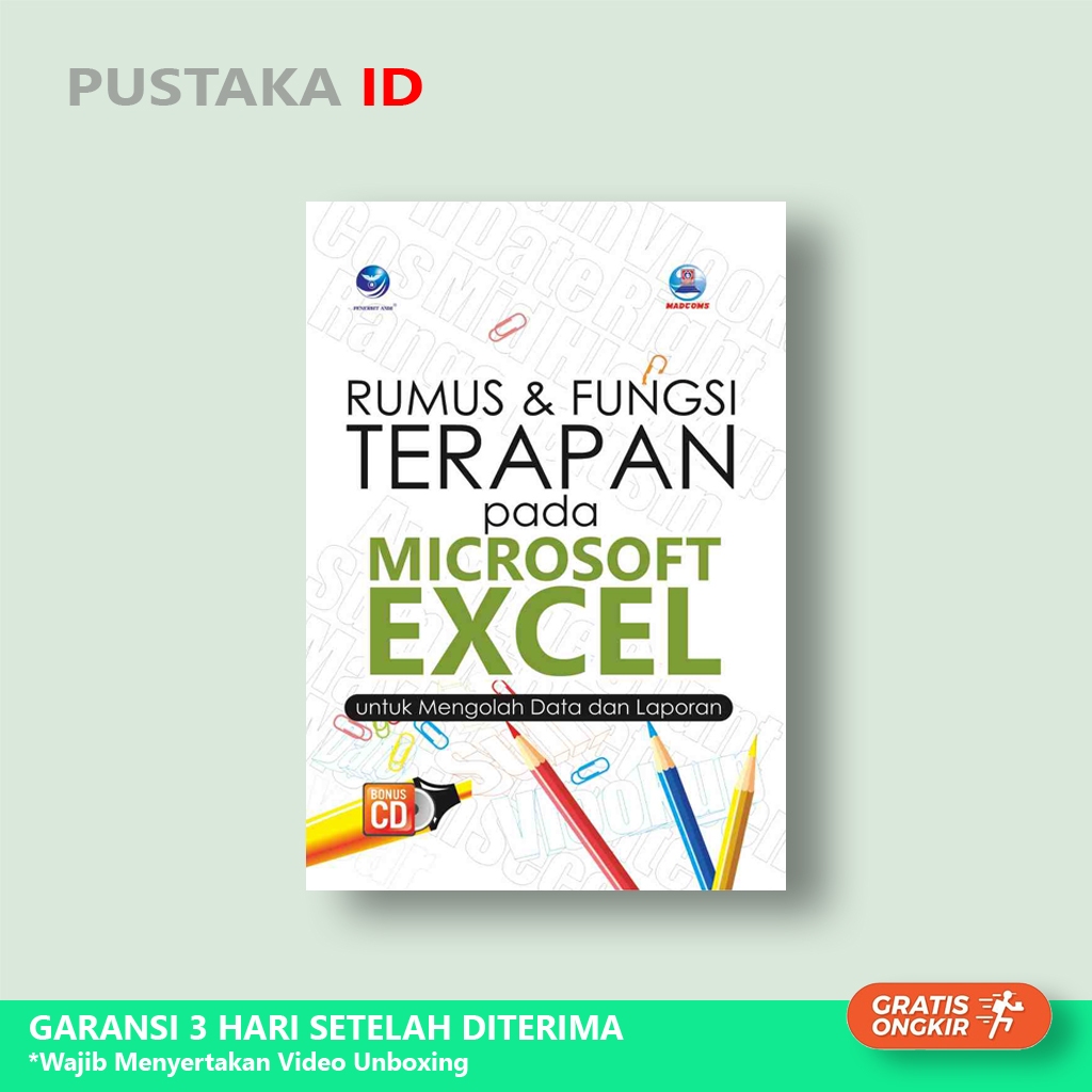 Jual Rumus Dan Fungsi Terapan Pada Microsoft Excel Untuk Mengolah Data Dan Laporan+Cd - Original ...