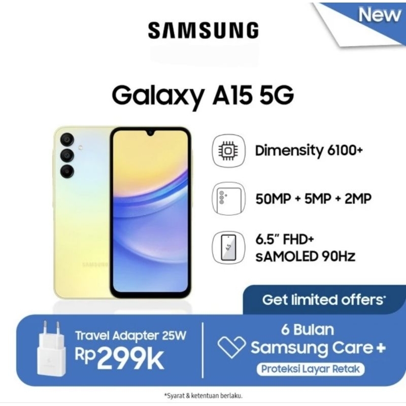 Jual SAMSUNG Galaxy A15 5G [8/256GB] Garansi resmi SEIN 1 tahun | Shopee Indonesia