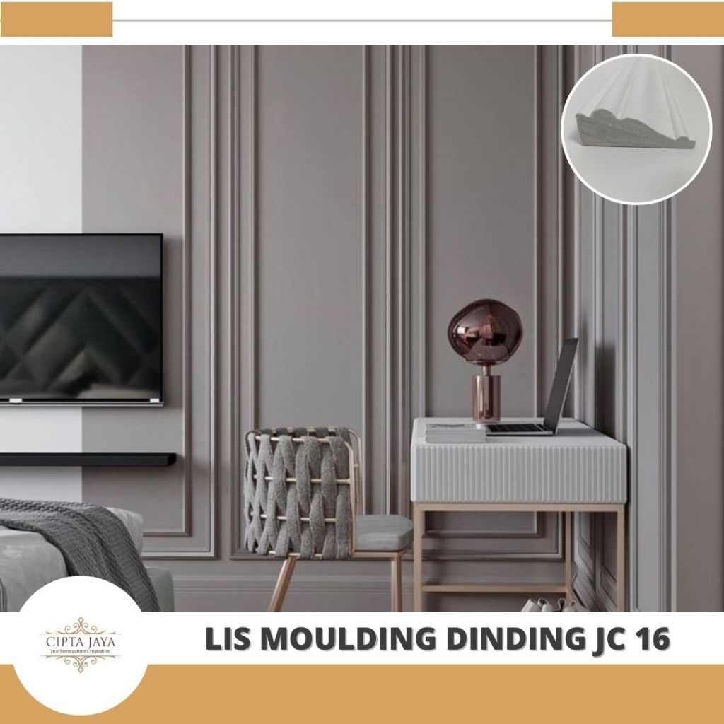 Jual Moulding Molding Kayu Gipsum Dinding Kayu Siap Pakai PVC Foam Wall ...
