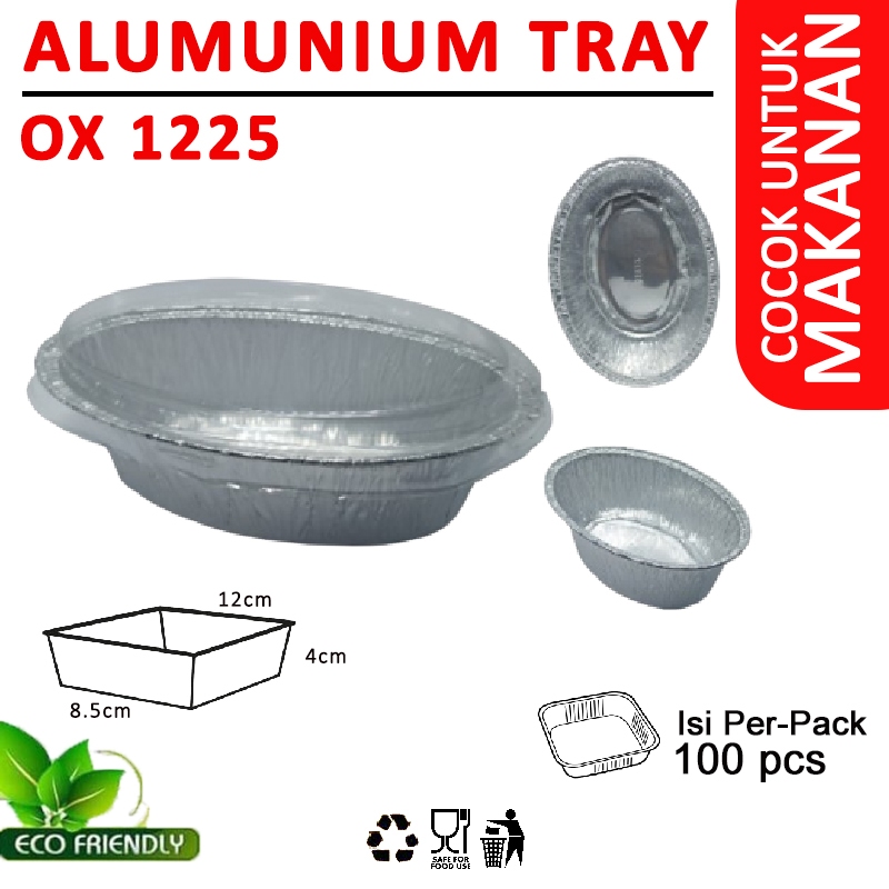 Jual ALUMUNIUM FOIL CUP OX 1225 + TUTUP / ALUMUNIUM FOIL TRAY | Shopee Indonesia