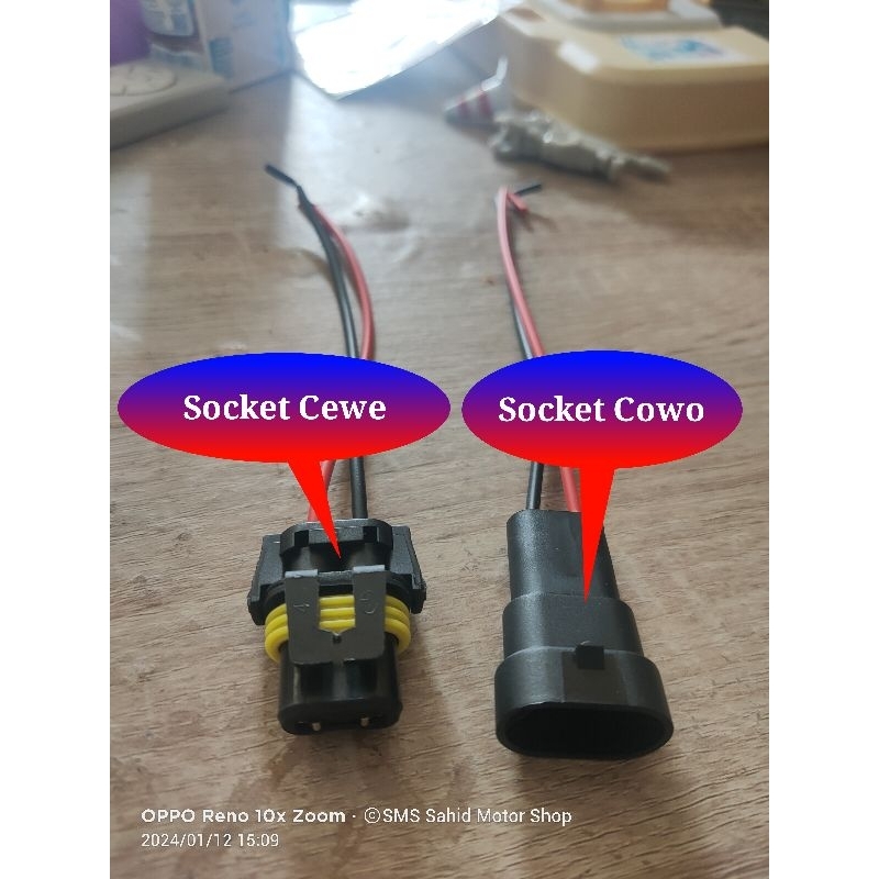 Jual Soocket h11 hb3 water proof cowo cewe untuk pasangan socket ...
