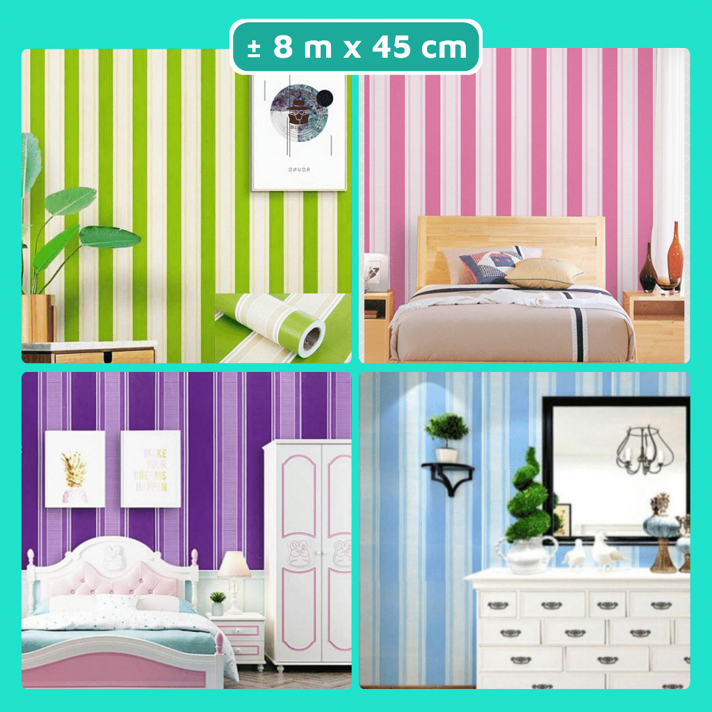 Jual Wallpaper Salur Wallpaper Dinding Salur Wallpaper Stiker Kamar Wallpaper Ruang Tamu Motif ...