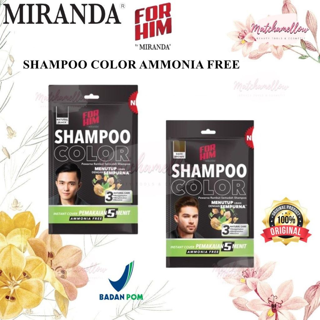 Jual ️MATCHA ️ MIRANDA SHAMPOO COLOR FOR HIM - INSTANT COVER AMMONIA ...