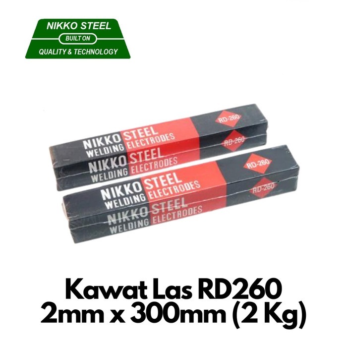 Jual Kawat Las Nikko Steel Ukuran 2 Mm RD 260 KEMASAN 2 KG | Shopee Indonesia