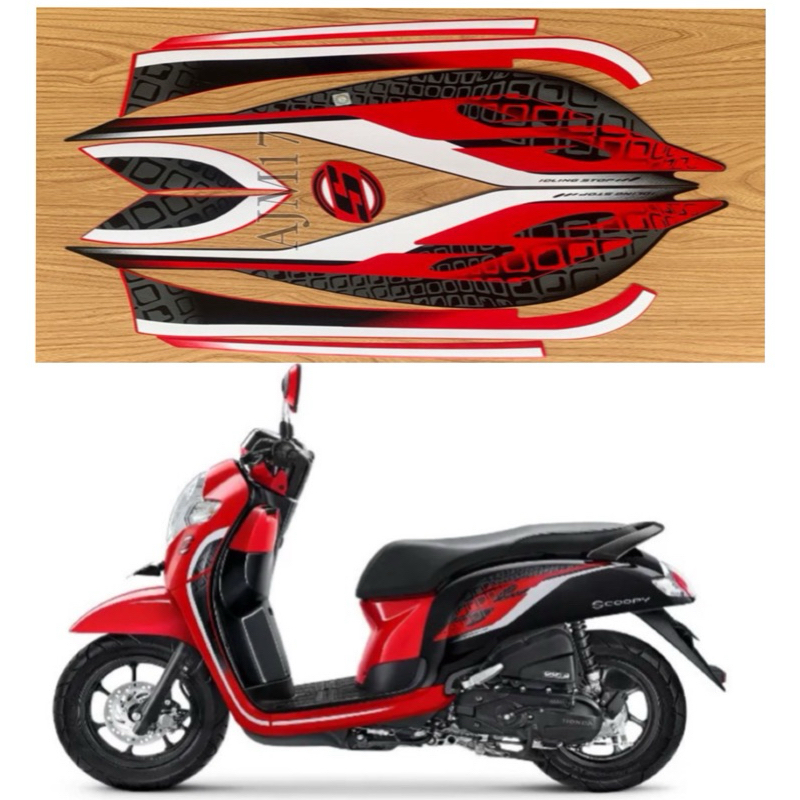 Jual STIKER STRIPING SCOOPY 2019 MERAH SPORTY RED | Shopee Indonesia