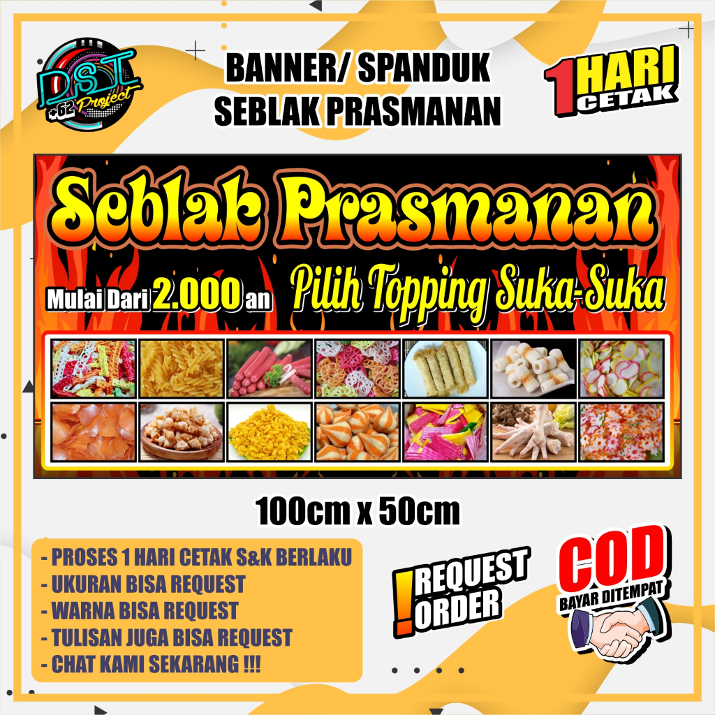 Jual BANNER / SPANDUK SEBLAK PRASMANAN TEMA C 100 x 50 | Shopee Indonesia
