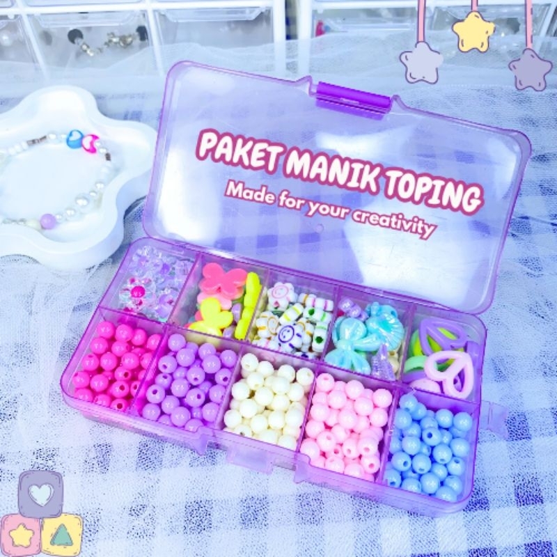 Jual Paket Manik Manik DIY Bahan Aneka Kerajinan / Set Manik Manik DIY ...