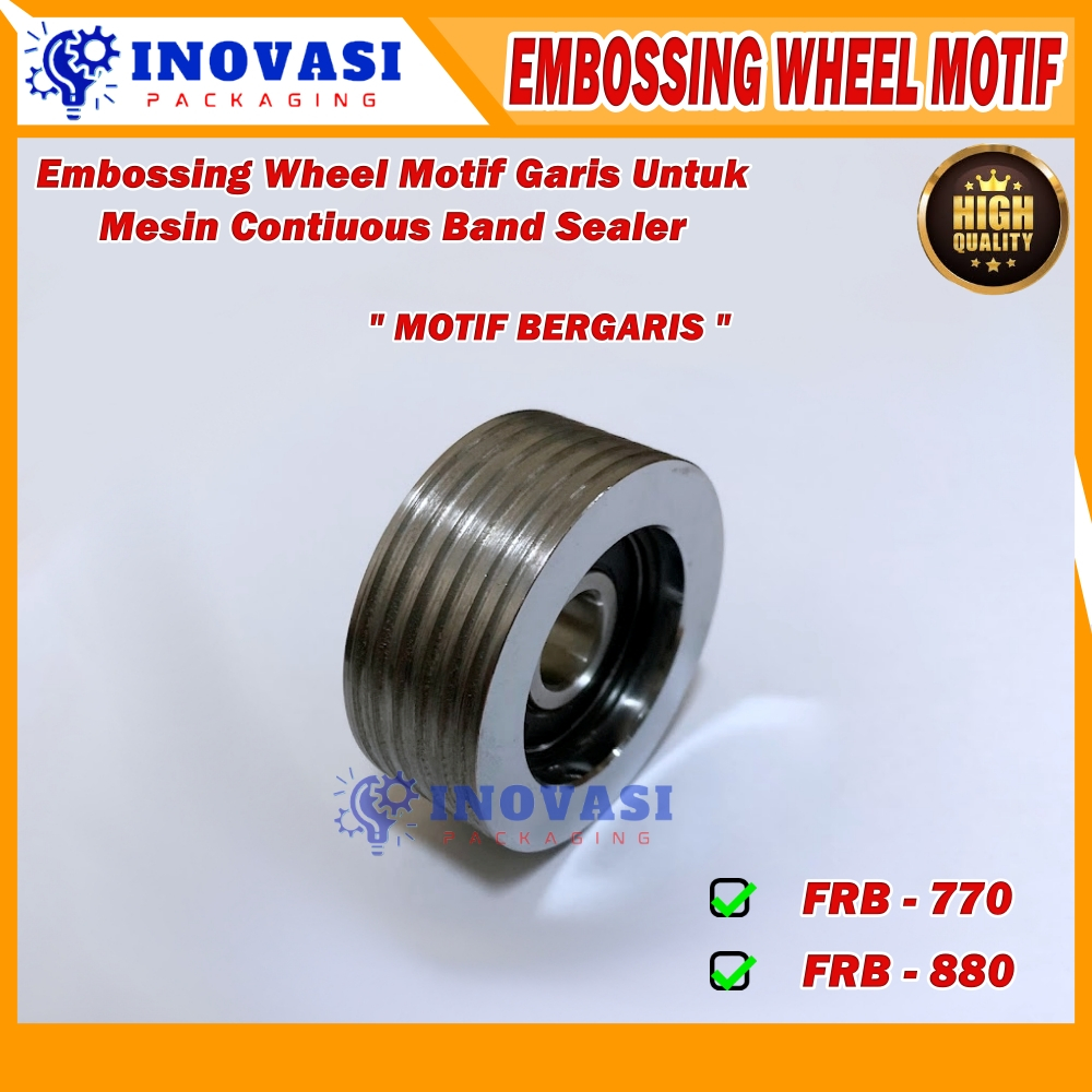 Jual Embossing Wheel Roller Motif Garis Mesin Continuous Band Sealer ...