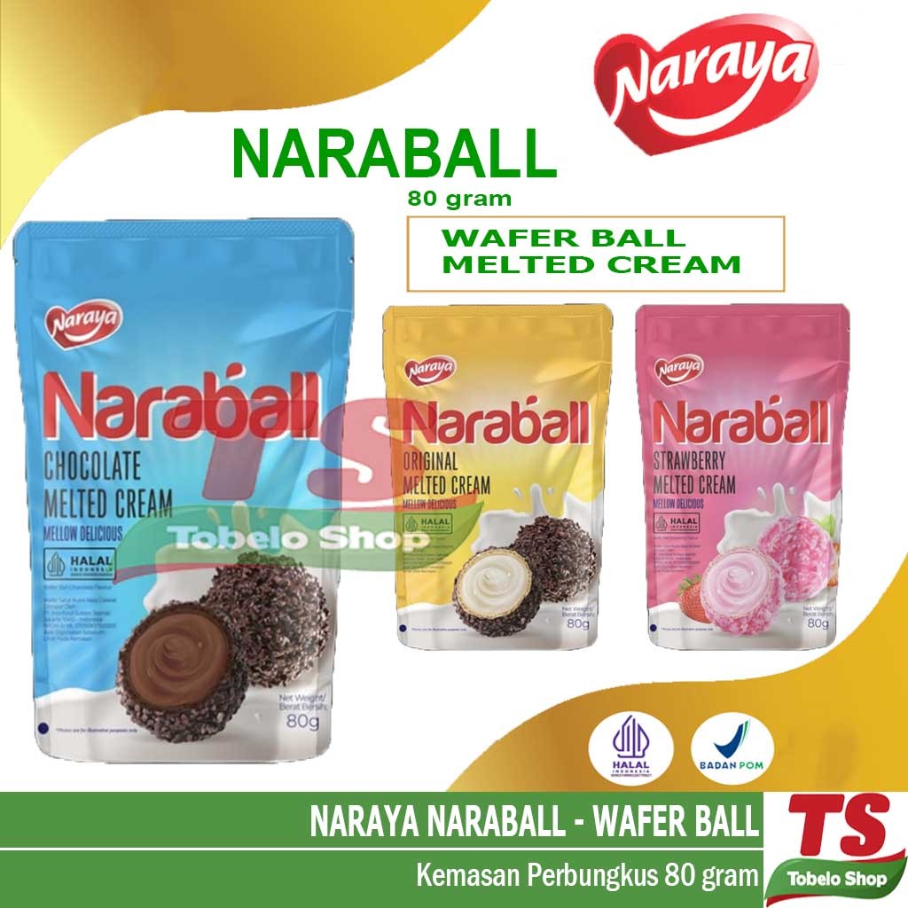 Jual NARAYA NARABALL WAFER BALL 80gram / NARABALL NARAYA | Shopee Indonesia