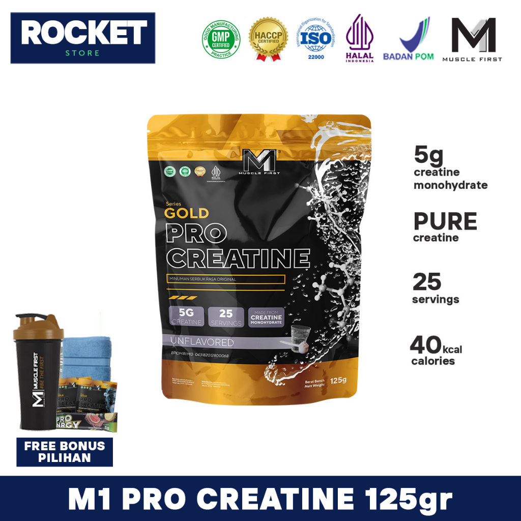 Jual M1 Muscle First Pro Gold Creatine 360 gram / MuscleFirst Creatine ...