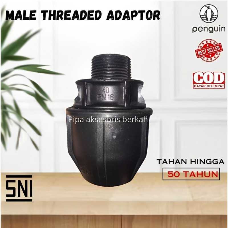 Jual MALE THREAD ADAPTOR/SOK DRAT LUAR 63 MM × 2 INCH / 2 inch x 2 inch ...