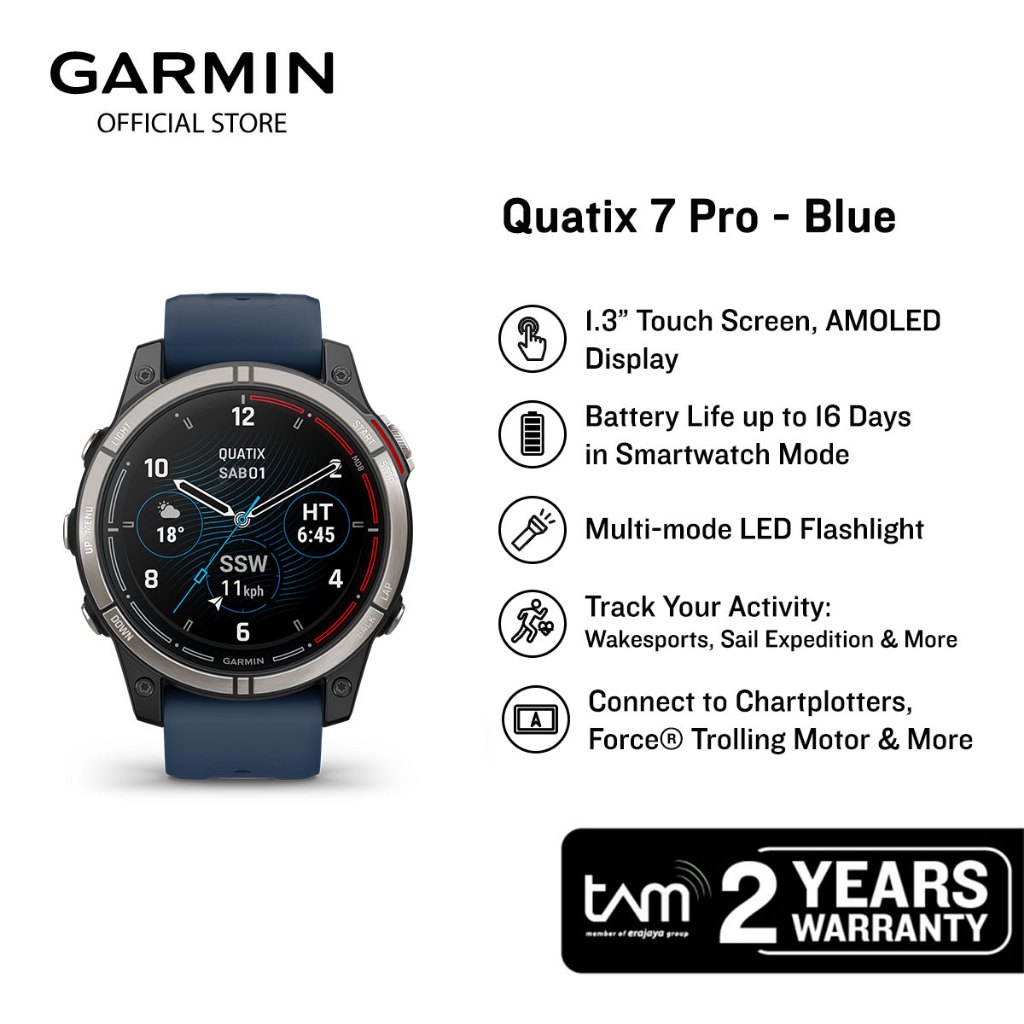 Jual Garmin Quatix 7 Pro - Blue | Shopee Indonesia