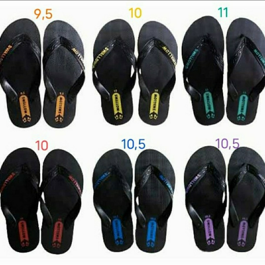 Jual SANDAL / SENDAL JEPIT SWALLOW HITAM BLACK PEARL ORIGINAL | Shopee ...